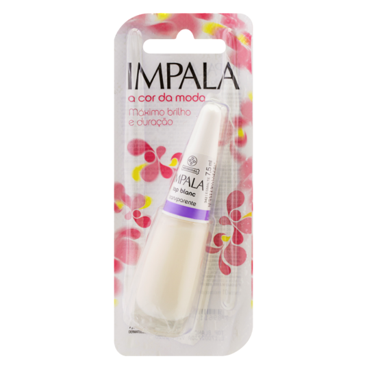 Esmalte Impala 7,5ml Top Blanc é aqui na Barcelos