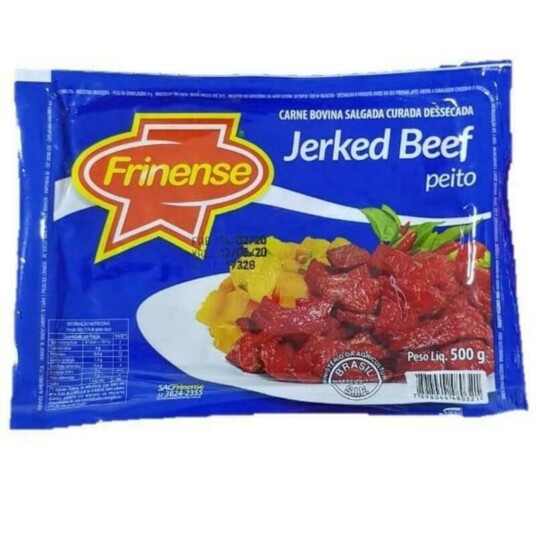 Charque Jerked Beef Frinense 500g Peito é aqui na Barcelos