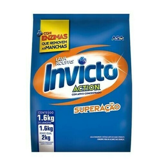 Sabao em Po Invicto Action 1,6kg Superacao Sache é aqui na Barcelos