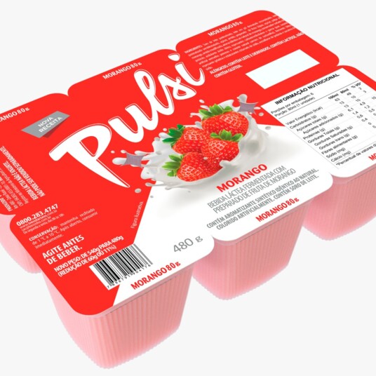 Bebida Lact.pulsi 480g Morango é aqui na Barcelos