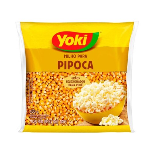 Milho de Pipoca Yoki 400g Tradicional é aqui na Barcelos