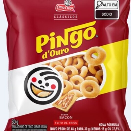 Pingo D Ouro Elma Chips 30g Bacon é aqui na Barcelos