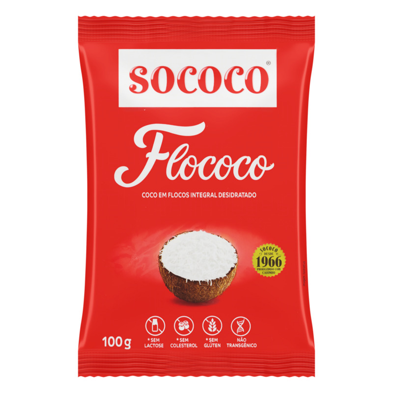 Coco Sococo 100g em Flocos é aqui na Barcelos