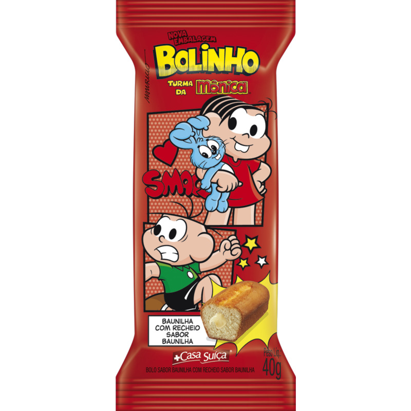 Bolinho Turma da Monica 40g Baunilha é aqui na Barcelos