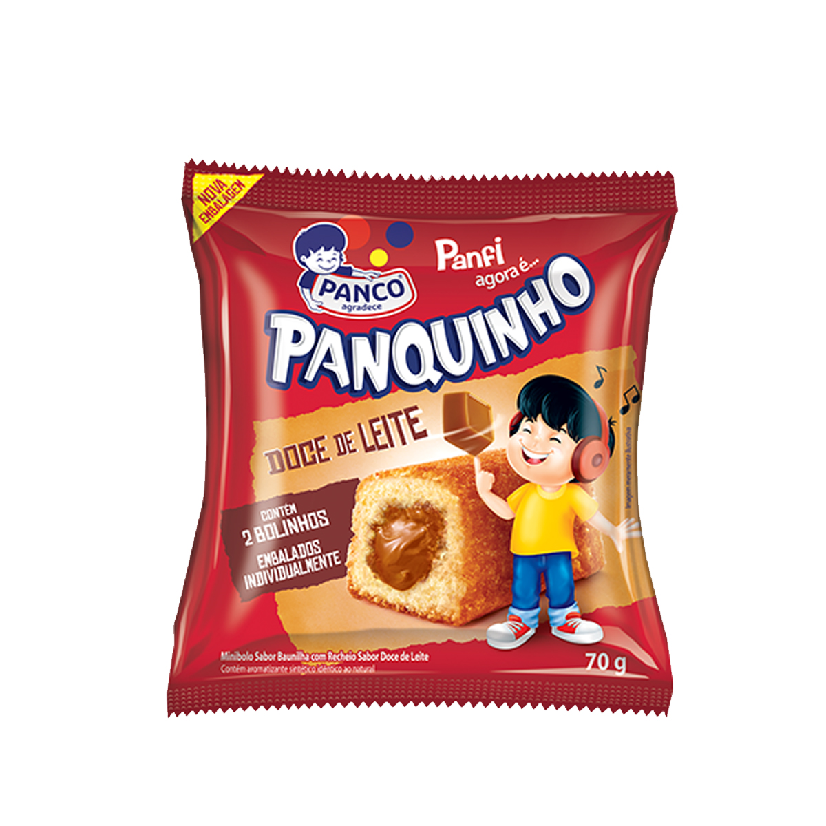 Bolo Panquinho Panco 70g Doce de Leite é aqui na Barcelos