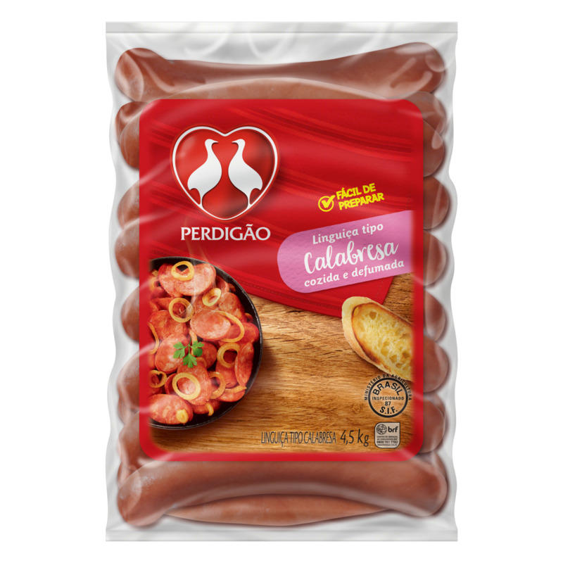 Linguica Calabresa Perdigao 4,5kg Curada é aqui na Barcelos
