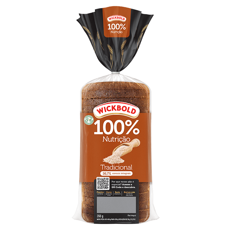 Pao de Forma Integ.wickbold 350g 100% Integral é aqui na Barcelos