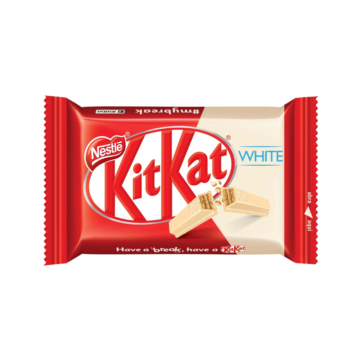 Chocolate Kit Kat 41,5g Branco é aqui na Barcelos