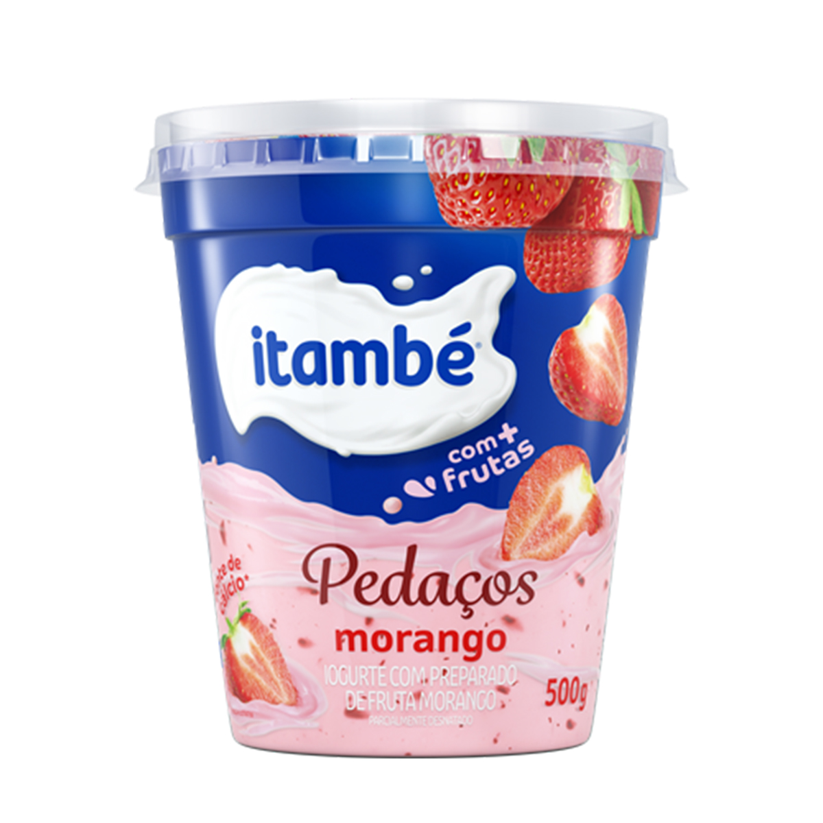 Iogurte Pedacos Itambe 450g Morango Pote é aqui na Barcelos