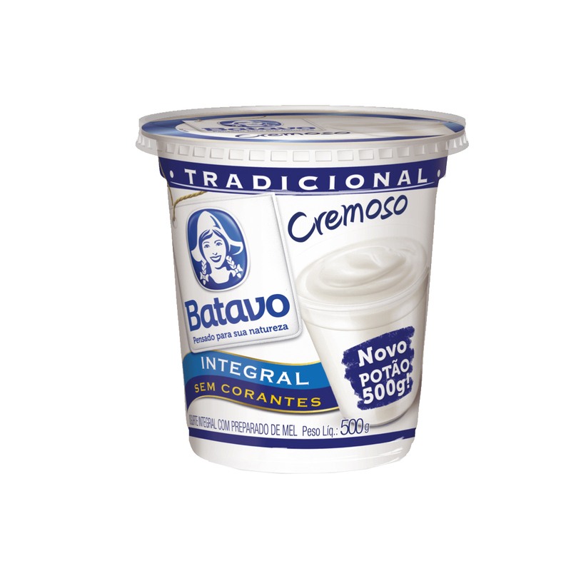 Iogurte Integral Batavo 450g Natural é aqui na Barcelos