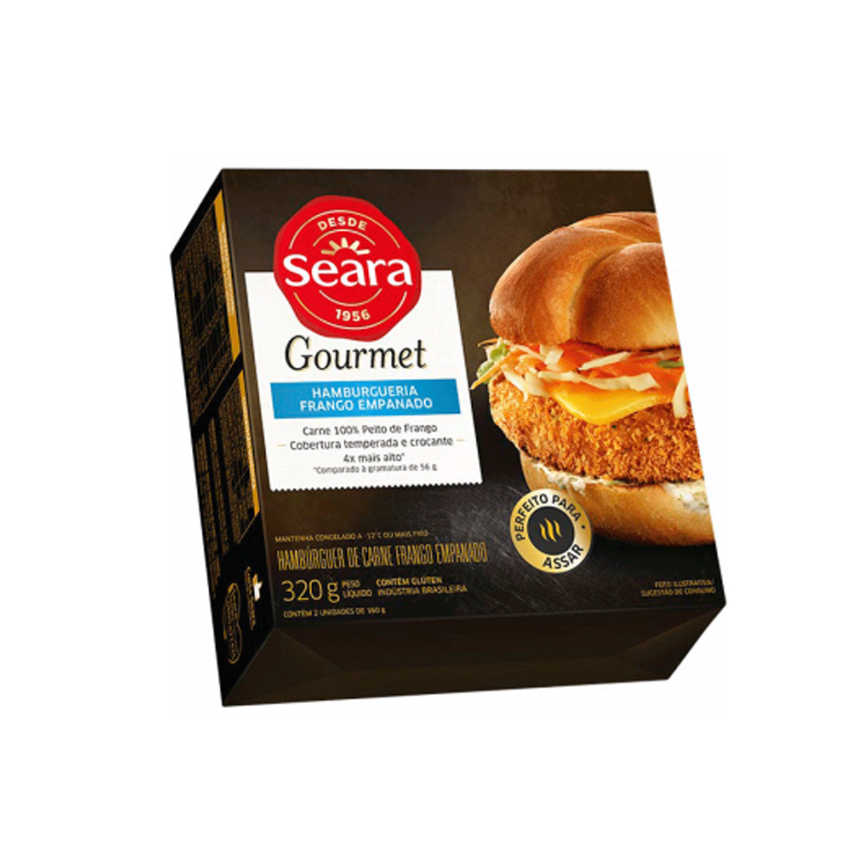 Hamburg.frango Seara Gourmet 320g Empanado é aqui na Barcelos
