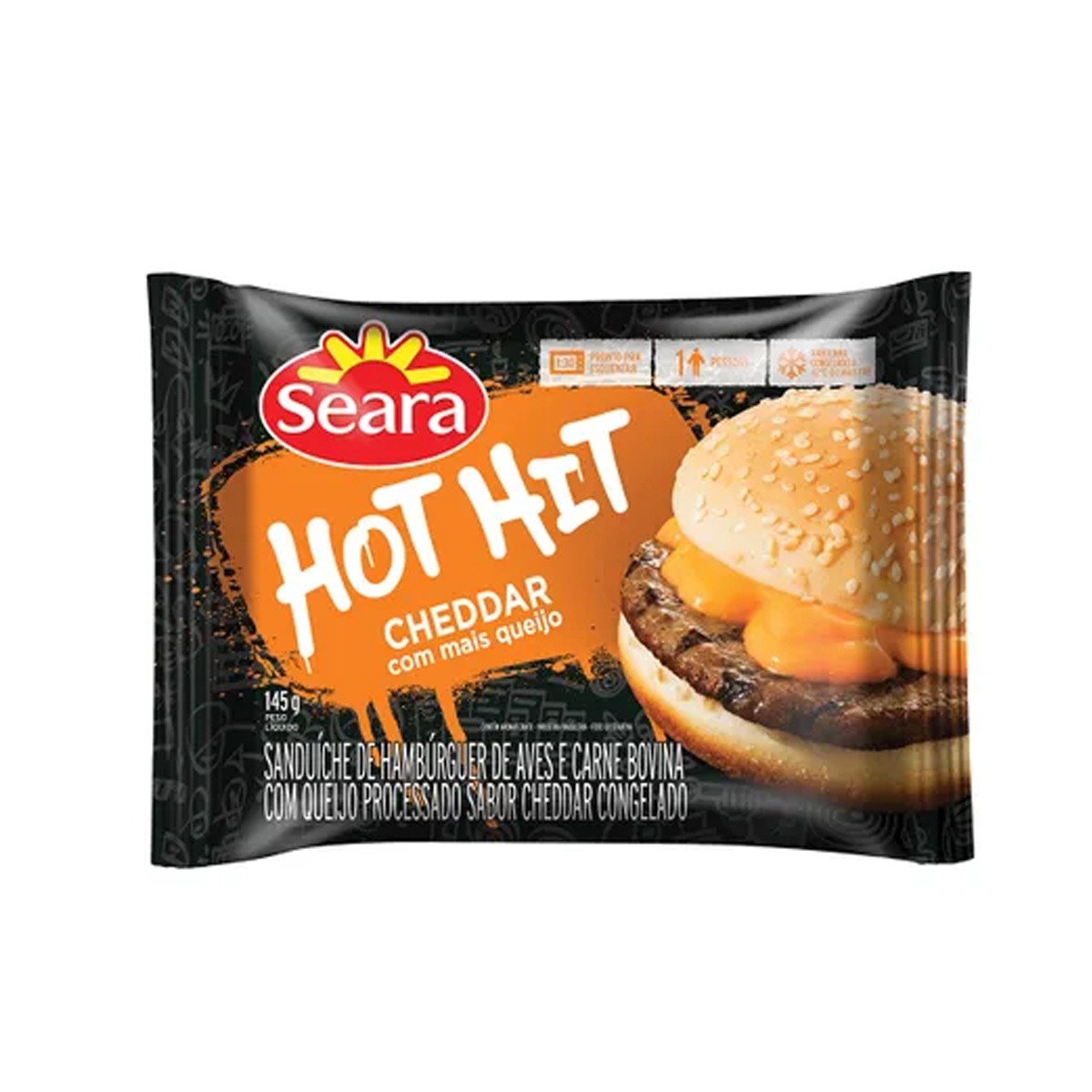 Sanduiche Hot Hit Seara 145g Cheddar é aqui na Barcelos