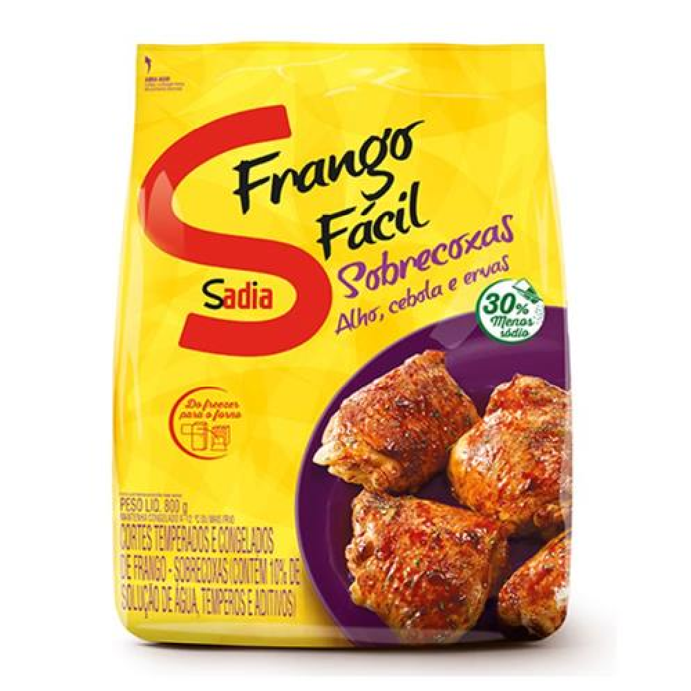 Sobrecoxa de Frango Sadia 800g Temp.assa Facil é aqui na Barcelos