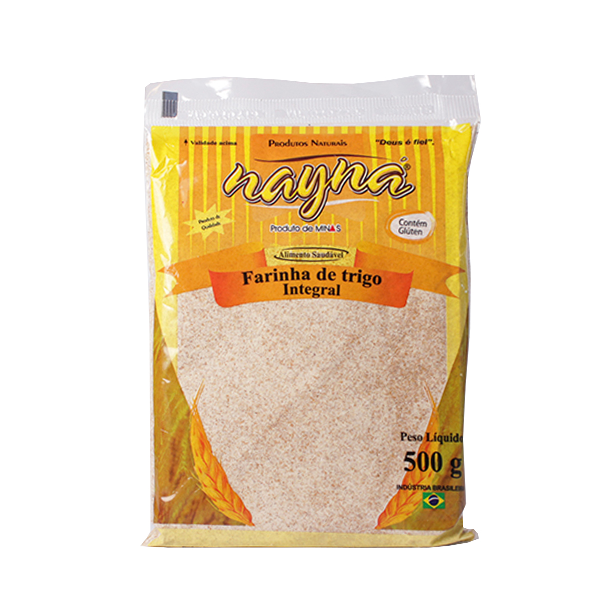 Farinha de Trigo Nayna 500g Integral é aqui na Barcelos