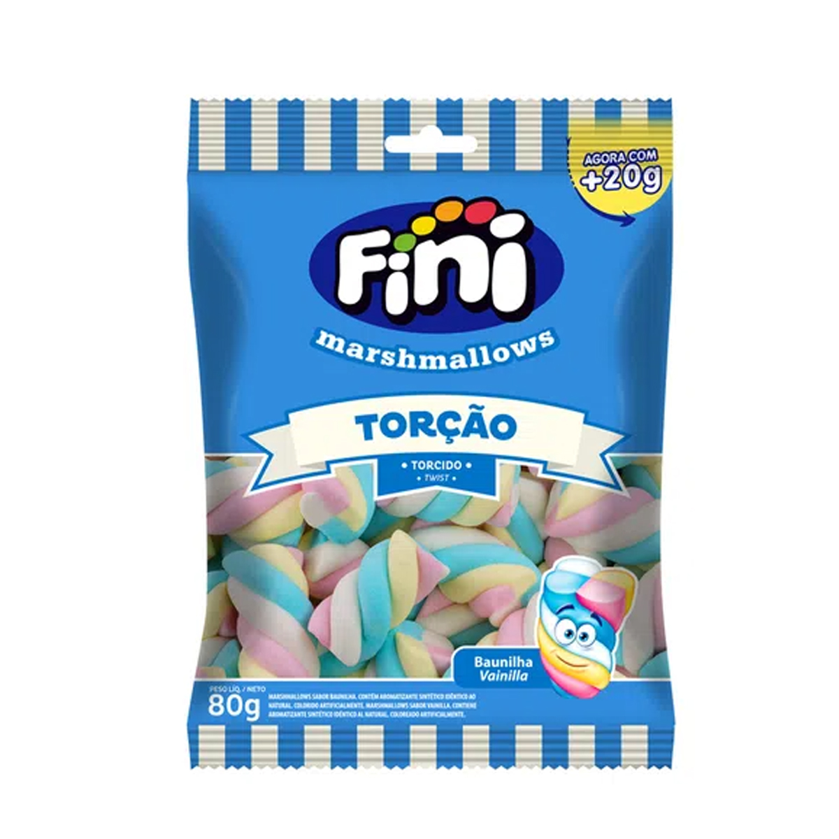 Marshmallow Fini 80g Torcao é aqui na Barcelos