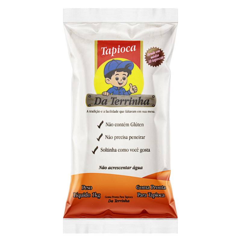 Goma de Tapioca da Terrinha 1kg Pronta é aqui na Barcelos