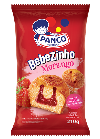 Bolo Bebezinho Panco 210g Morango é aqui na Barcelos