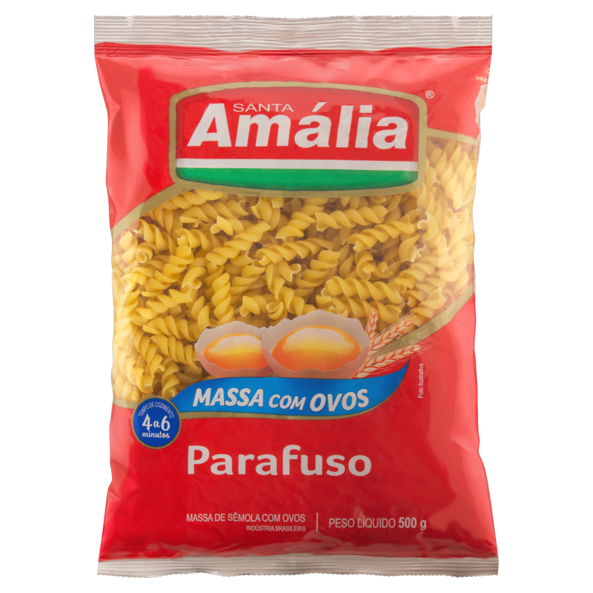 Macarrao C/ovos Amalia 500g Parafuso é aqui na Barcelos