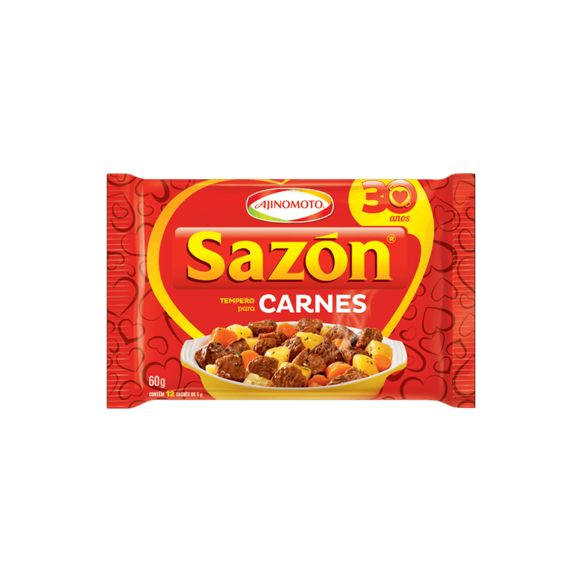 Tempero Sazon 60g Carne é aqui na Barcelos