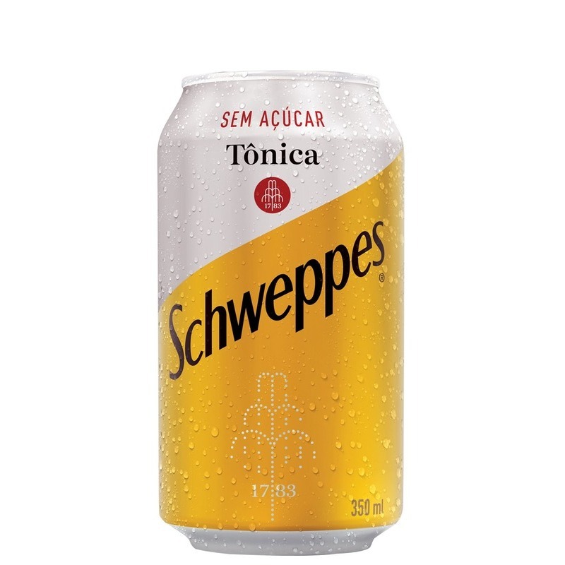 Agua Tonica Schweppes 350ml Zero é aqui na Barcelos