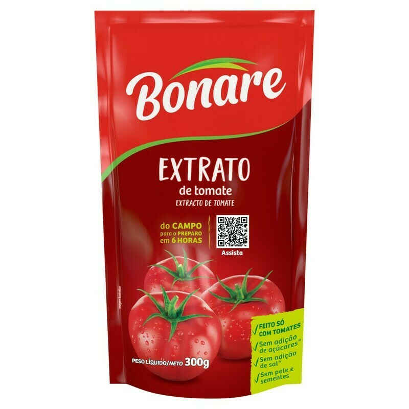Extrato de Tomate Bonare 300g Sache é aqui na Barcelos