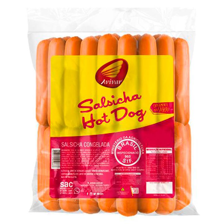 Salsicha Hot Dog Avivar 2,5 Kg Pacote é aqui na Barcelos