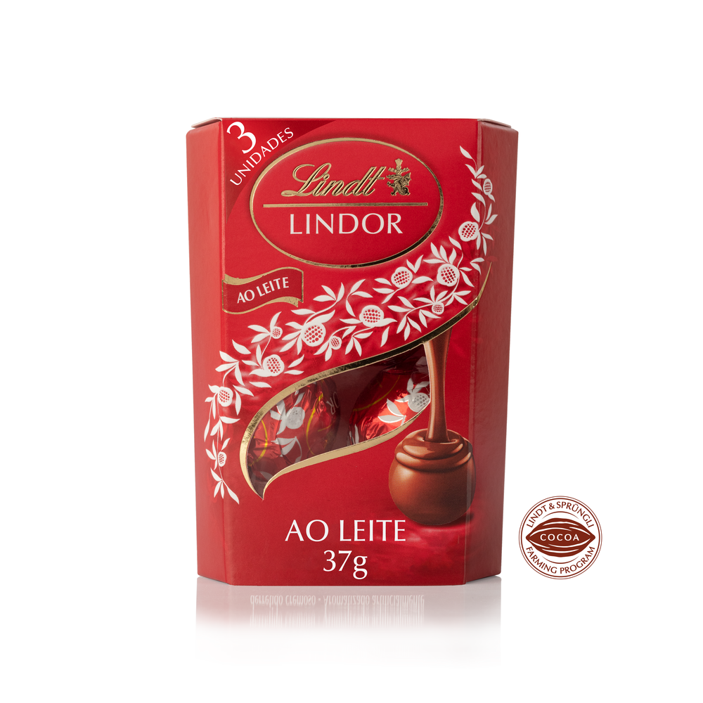 Bombom Lindor Lindt 37g Ao Leite é aqui na Barcelos