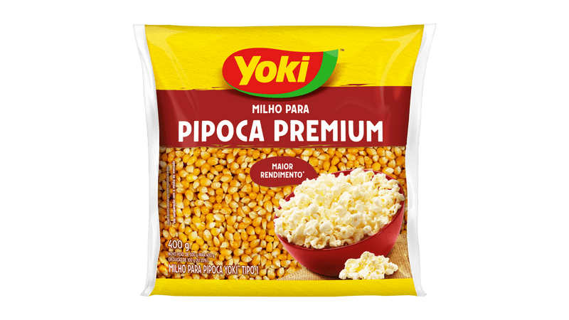 Milho de Pipoca Yoki 400g Premium é aqui na Barcelos