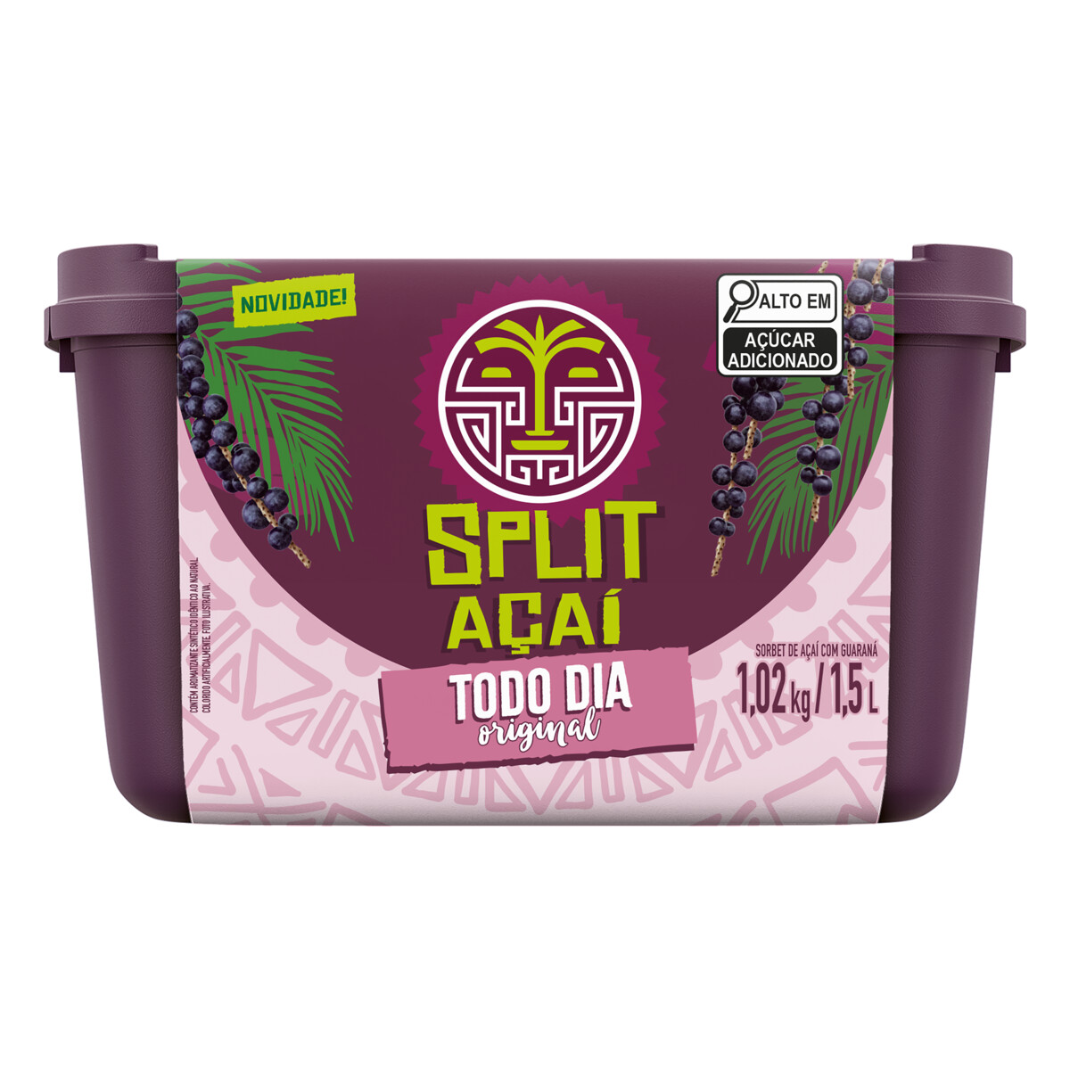 Acai Todo Dia Split 1,5l Original é aqui na Barcelos