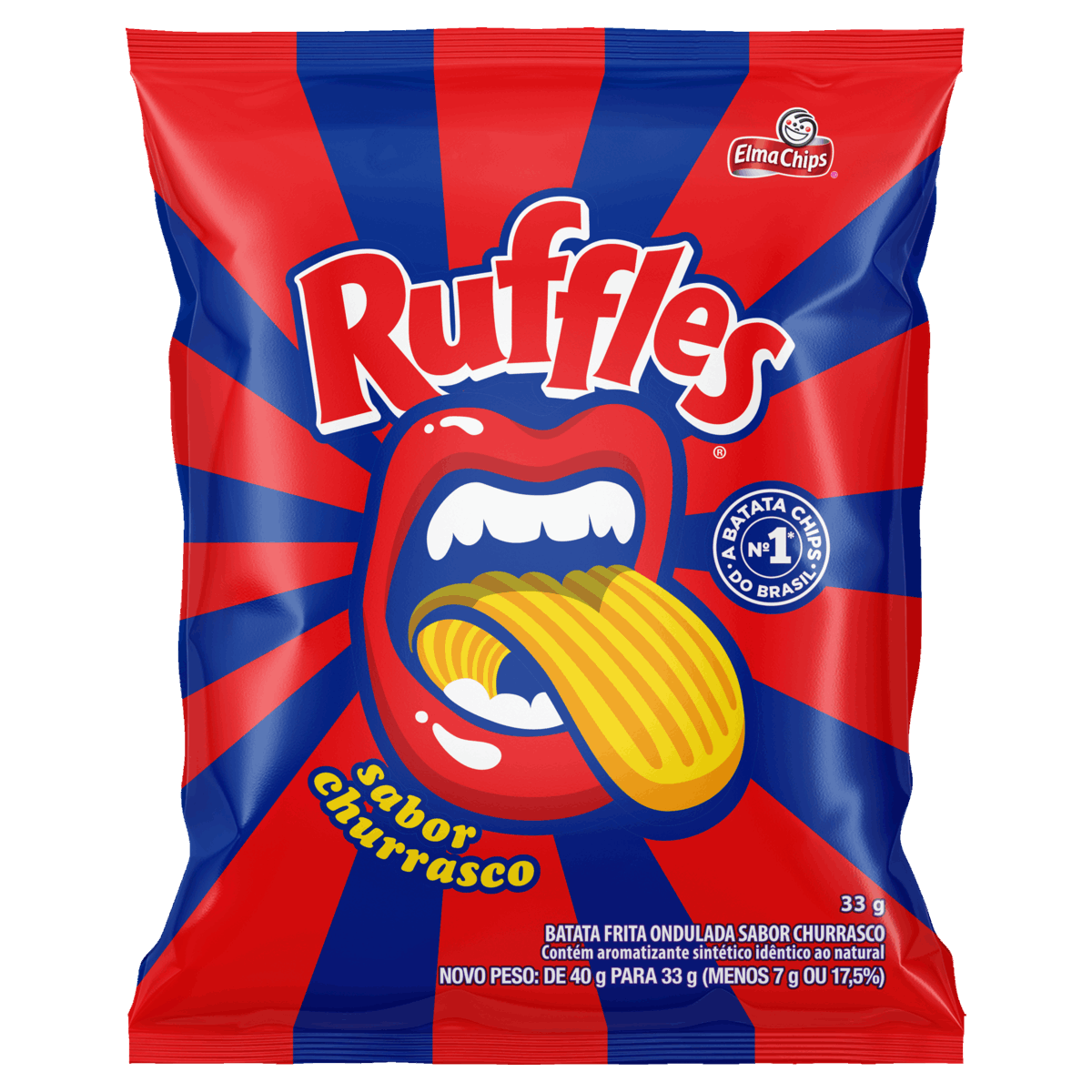 Batata Ruffles 33g Churrasco é aqui na Barcelos