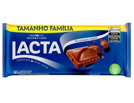Chocolate Lacta 145g Ao Leite é aqui na Barcelos