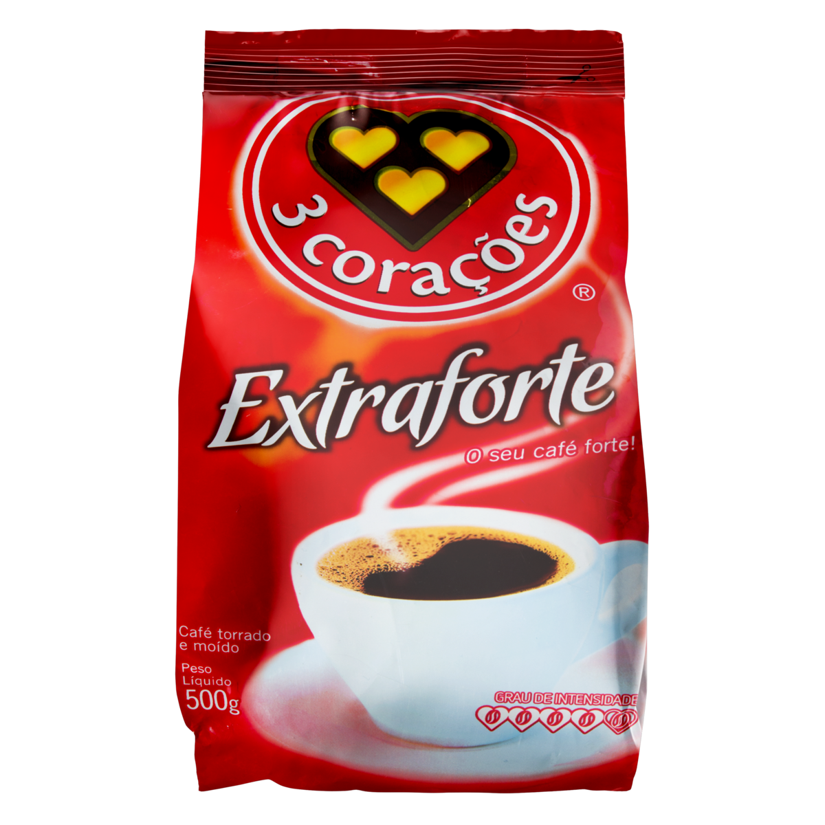 Cafe 3 Coracoes 500g Extra Forte é aqui na Barcelos